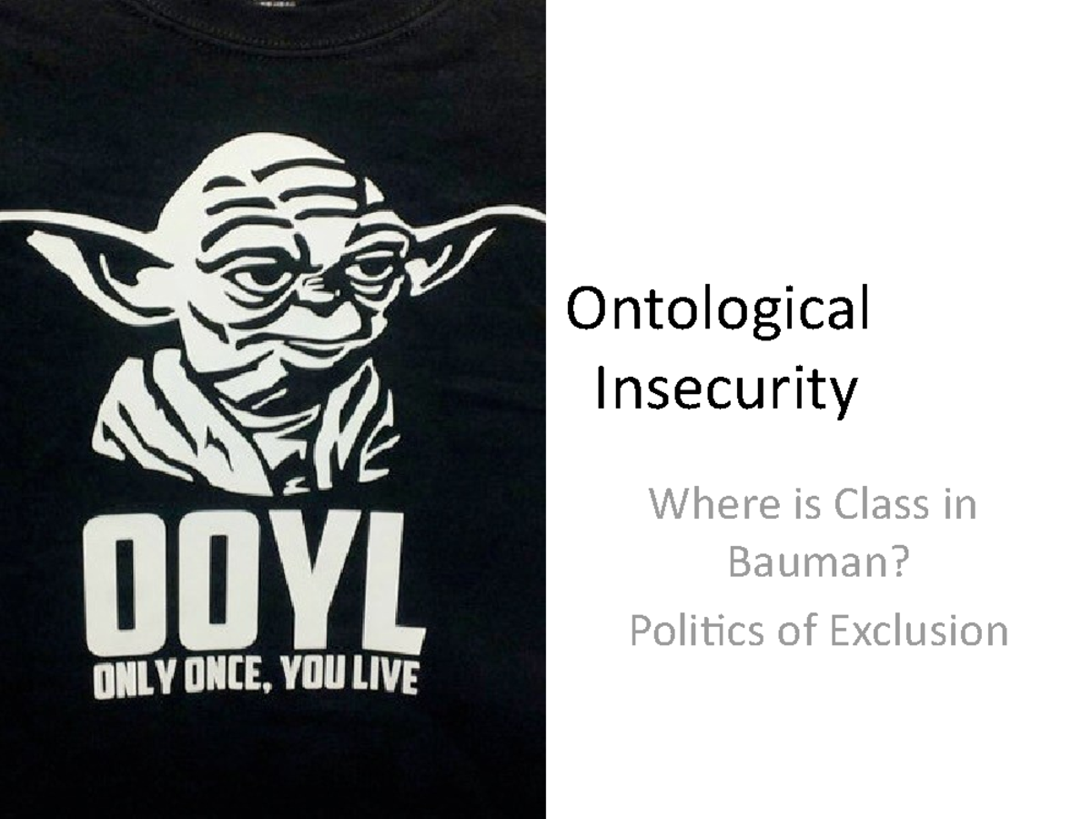 Lecture slides, lectures Bauman’s Liquid Concepts - Ontological ...