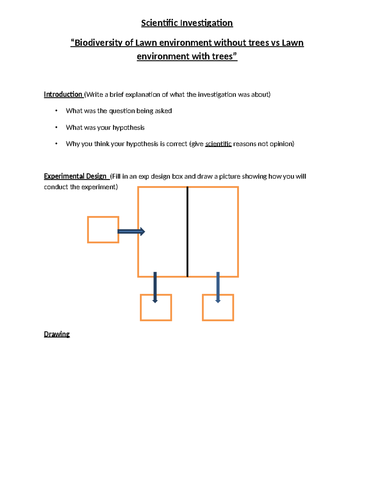 Biodiversity investigation 2 - Scientific Investigation “Biodiversity ...