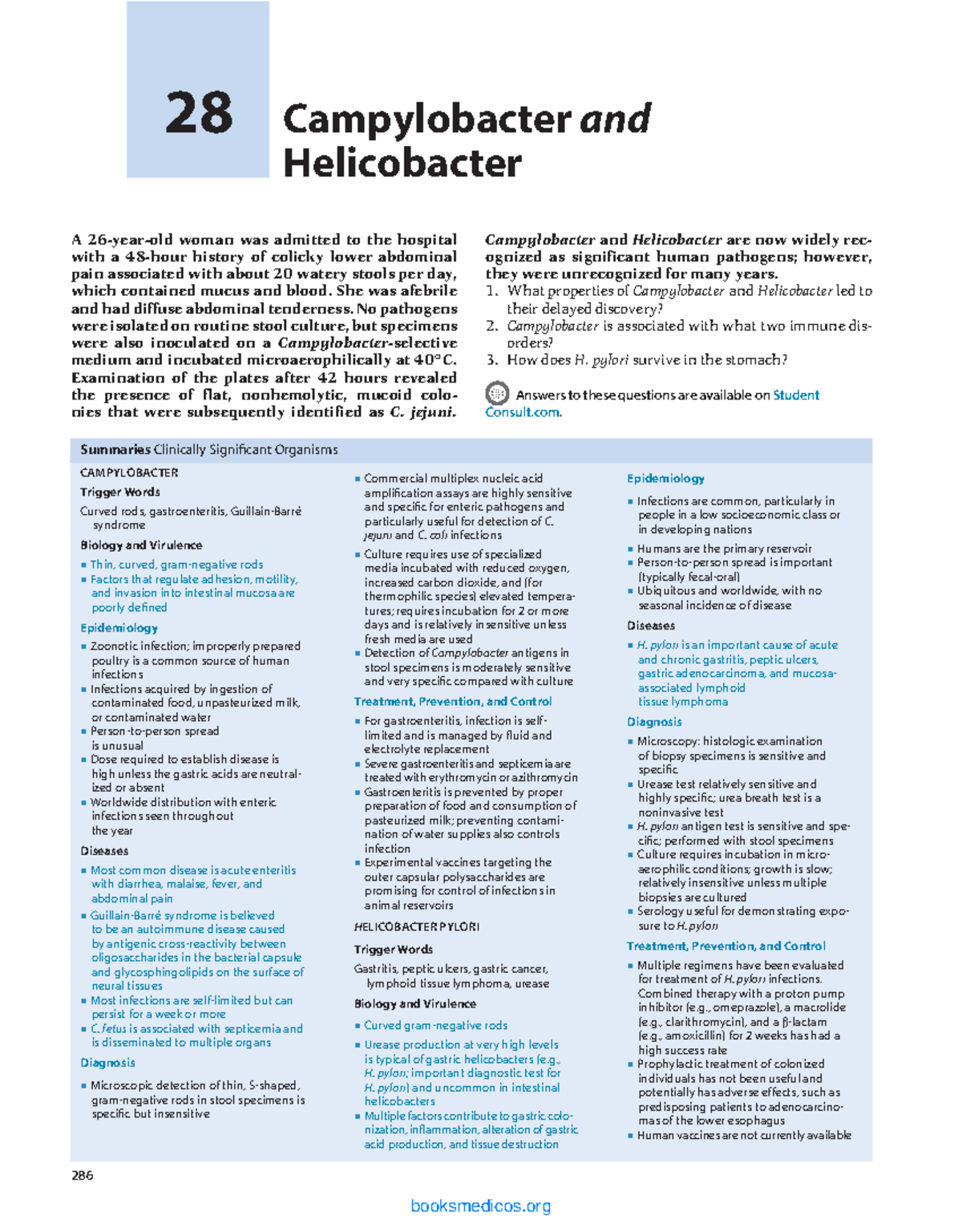 Campylobacter y Helicobacter Medical Microbiology Murray 9th Edition-2 ...