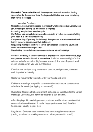 Chapter 9 Communication Notes - Chapter 9 9- What is Workplace ...