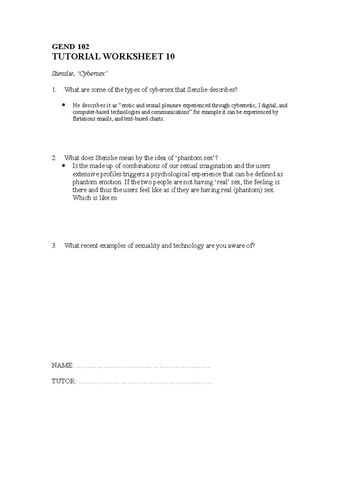 Worksheetstenslie - Worksheet about cyber crime - GEND 102 TUTORIAL ...