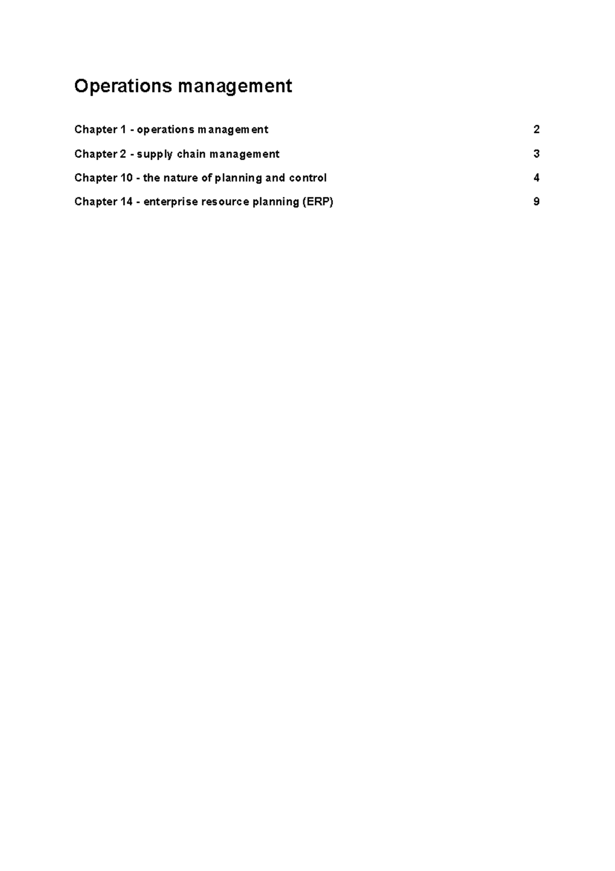 Operations management - Operations management Chapter 1 - operations ...