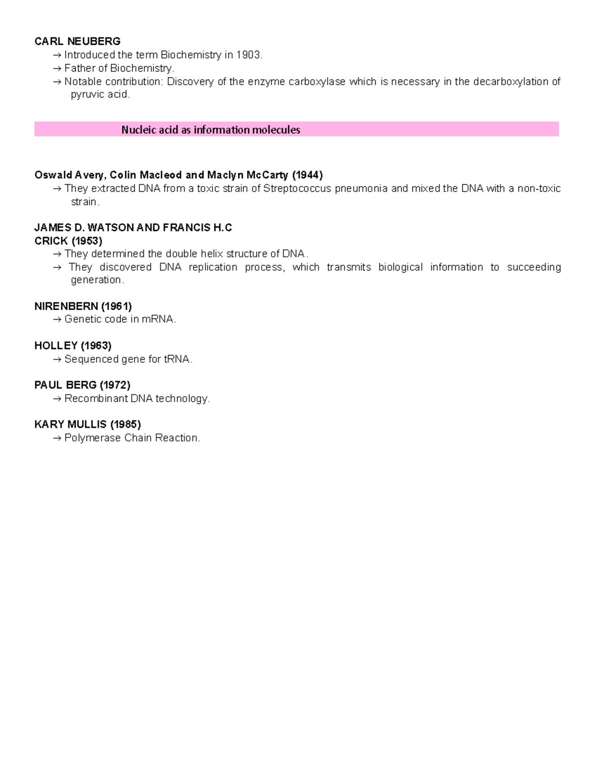 CARL Neuberg - CARL NEUBERG → Introduced the term Biochemistry in 1903 ...