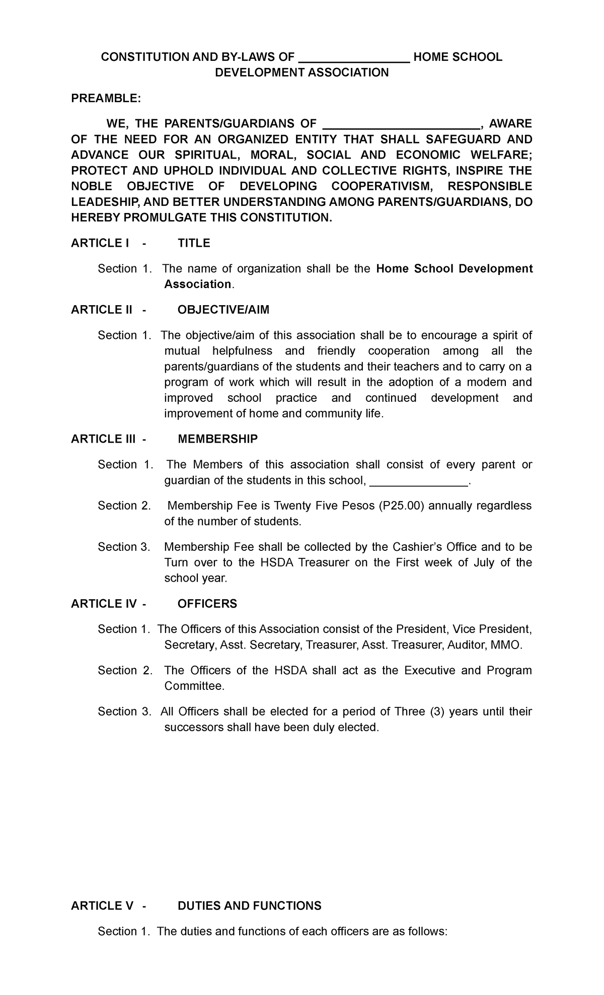 Constitution AND BY - CONSTITUTION AND BY-LAWS OF ...