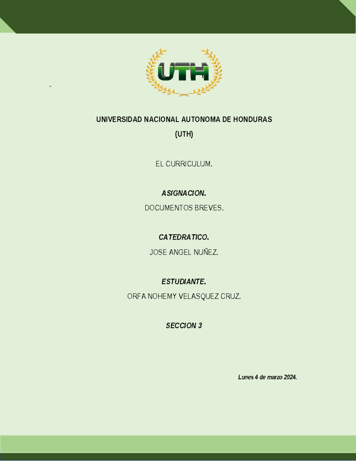 Curriculum Vitae - Resumen Redaccion General - . UNIVERSIDAD NACIONAL ...
