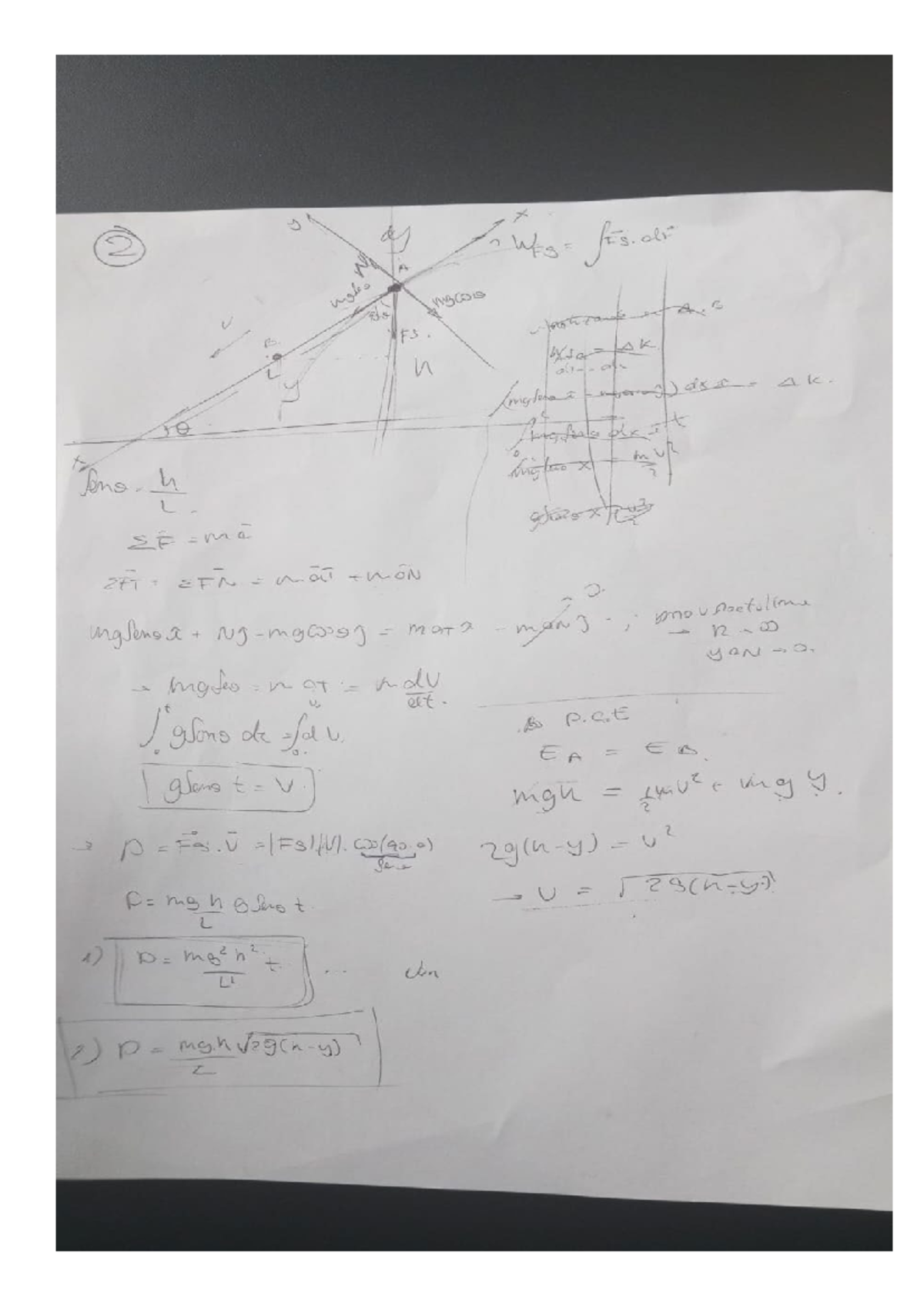 PC3 ejercicio 2 Fisica 1 UNI - Fisica I - Studocu