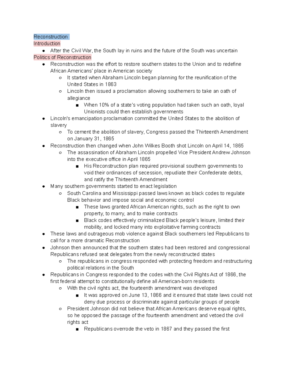 HIST 225 - Week 6 A New Hope Reconstruction - Reconstruction ...
