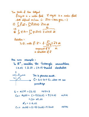 Examples of change of variables and chapter 12 surface integrals and ...