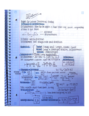 Physics Ch 5 Notes And Practice - PHYSICS 111 - Studocu