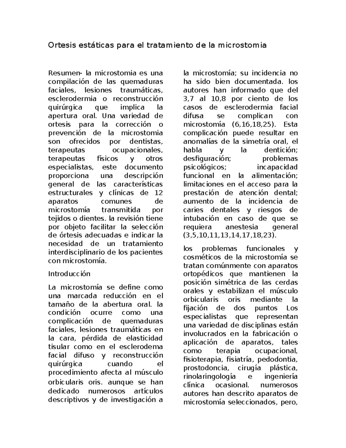 Ortesis estáticas - Ortesis estáticas para el tratamiento de la ...