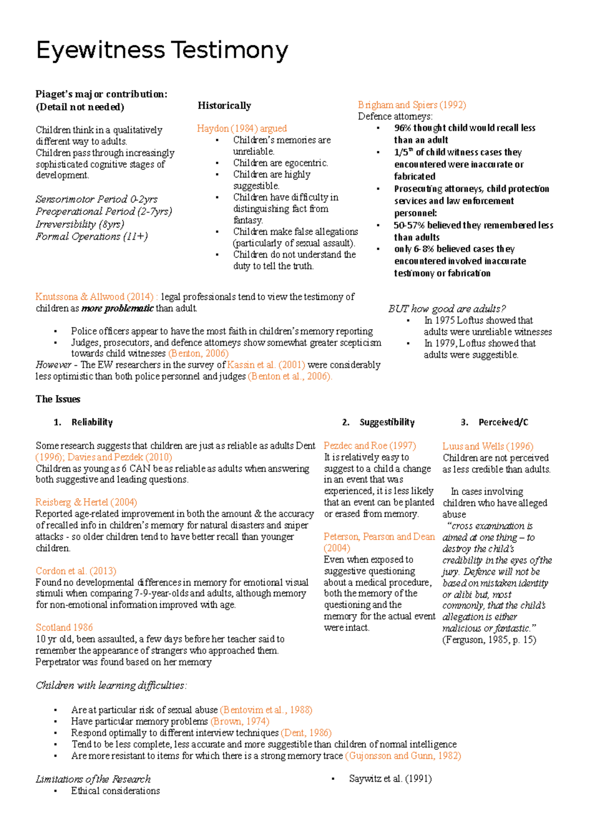 Criminology Notes - Outline of each lecture in note format ...