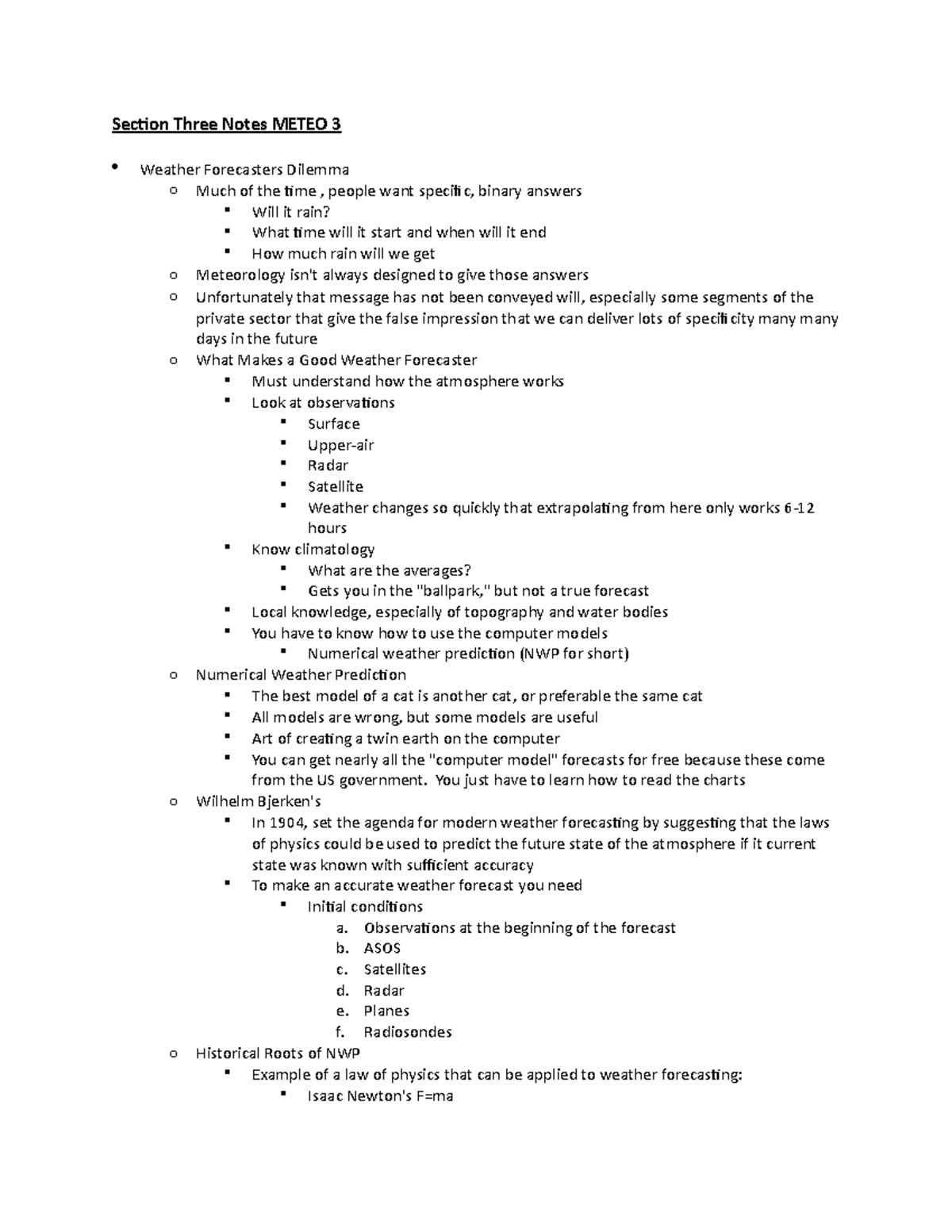 Section Three Notes METEO 3 - You just have to learn how to read the ...