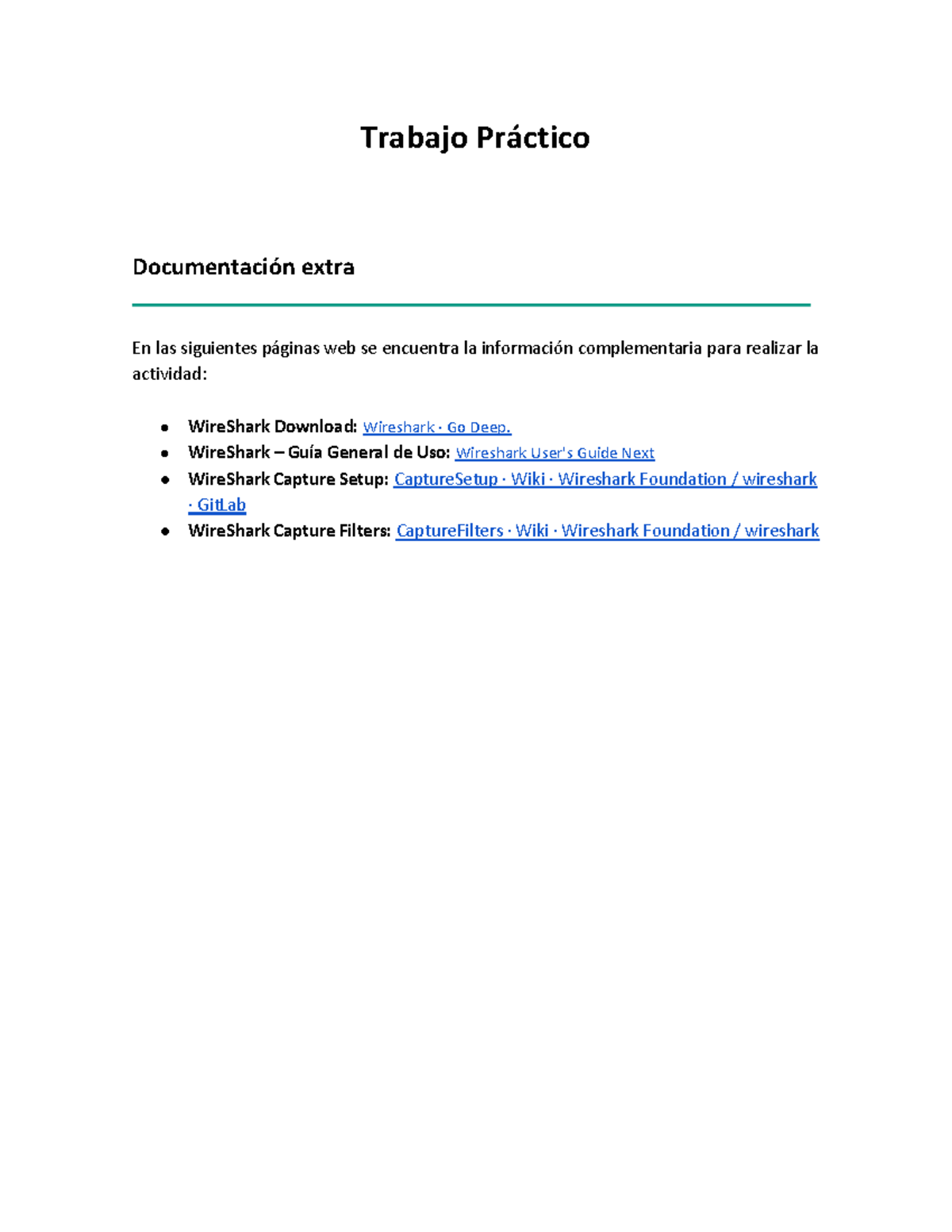 TP1 - Documento extra - Documentacion tp 1 - Comunicaciones - Documentación extra En las ...