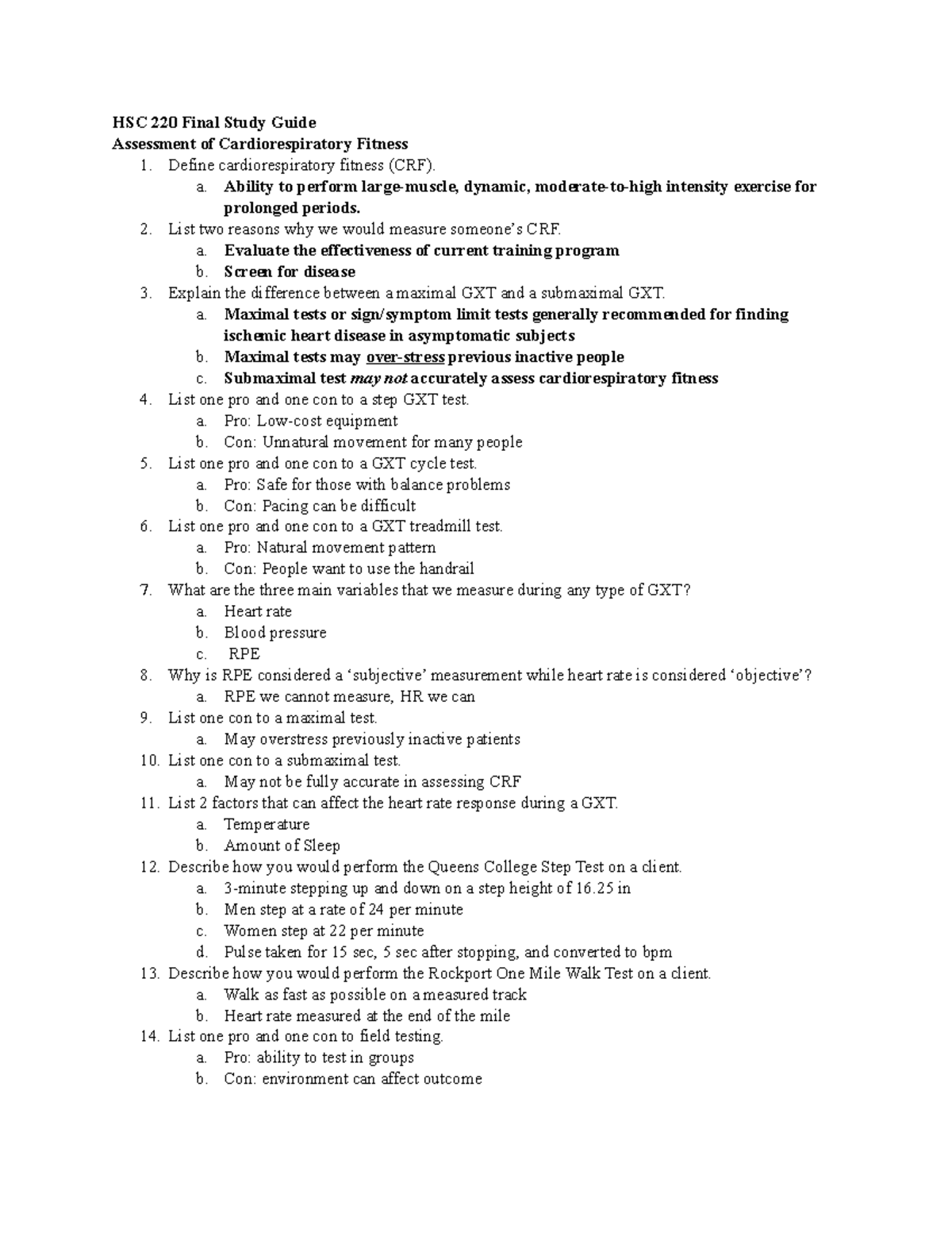 HSC 220 Final Exam Study Guide - HSC 220 Final Study Guide Assessment ...