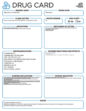 Unbound-medicine-drug-card 2 - NSG 3022 - Studocu