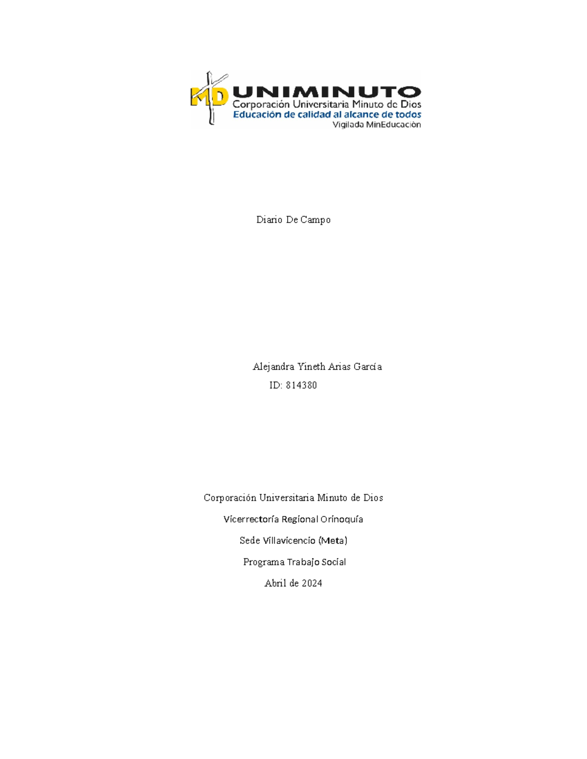 Diario DE Campo Segunda Entrega Alejandra - Diario De Campo Alejandra ...