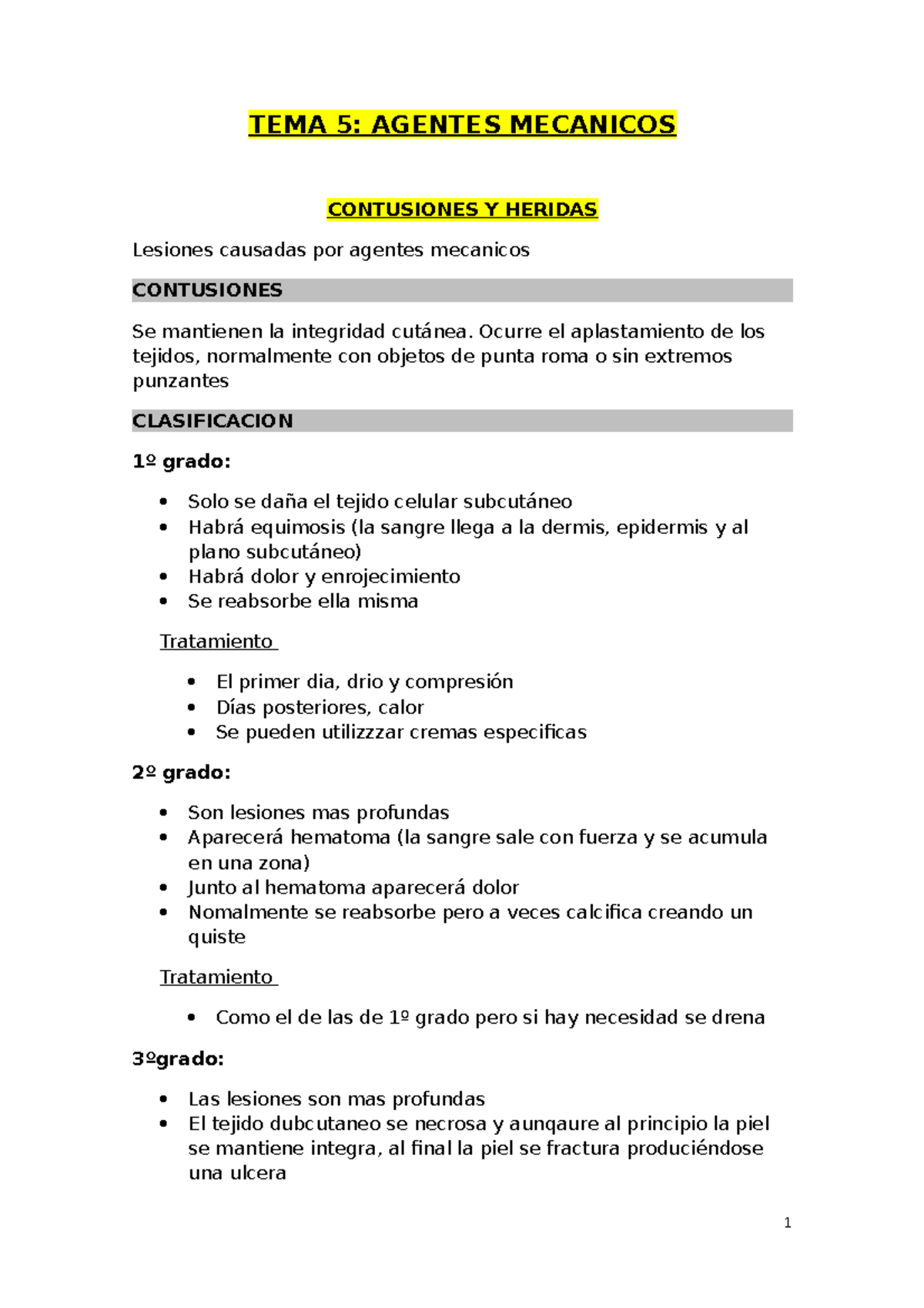TEMA 5 - Apuntes 5 - TEMA 5: AGENTES MECANICOS CONTUSIONES Y HERIDAS ...