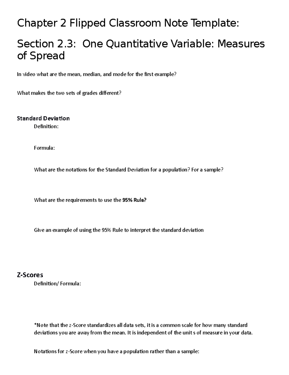 2.3 Flipped Notes - homework study. - Chapter 2 Flipped Classroom Note ...