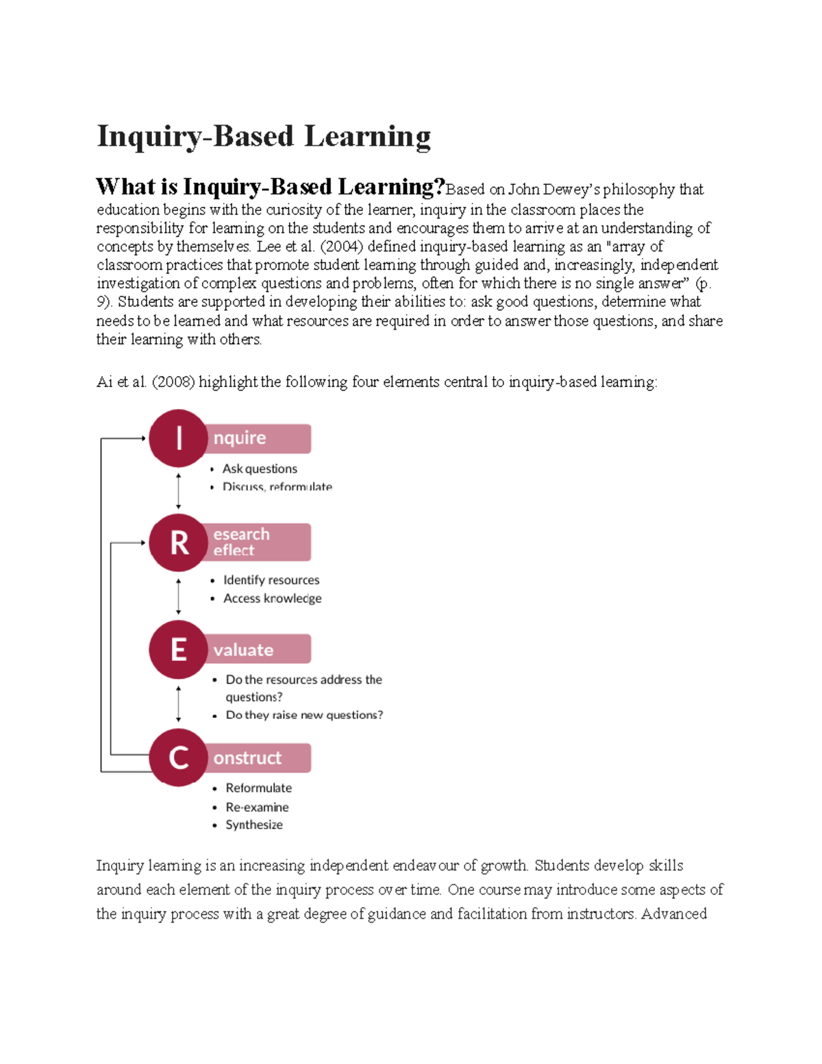 SCI - inquiry based approach - Inquiry-Based Learning What is Inquiry ...