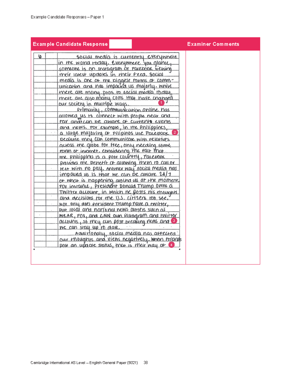 Alexa Butler - Example Response 2 - Example Candidate Responses – Paper ...