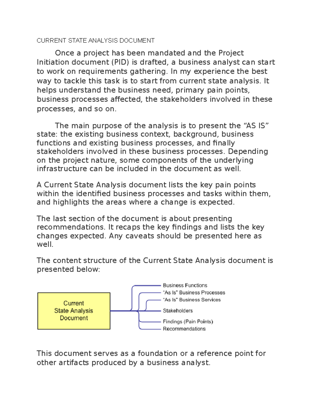 Business DOCS Report Scripts - CURRENT STATE ANALYSIS DOCUMENT Once a ...
