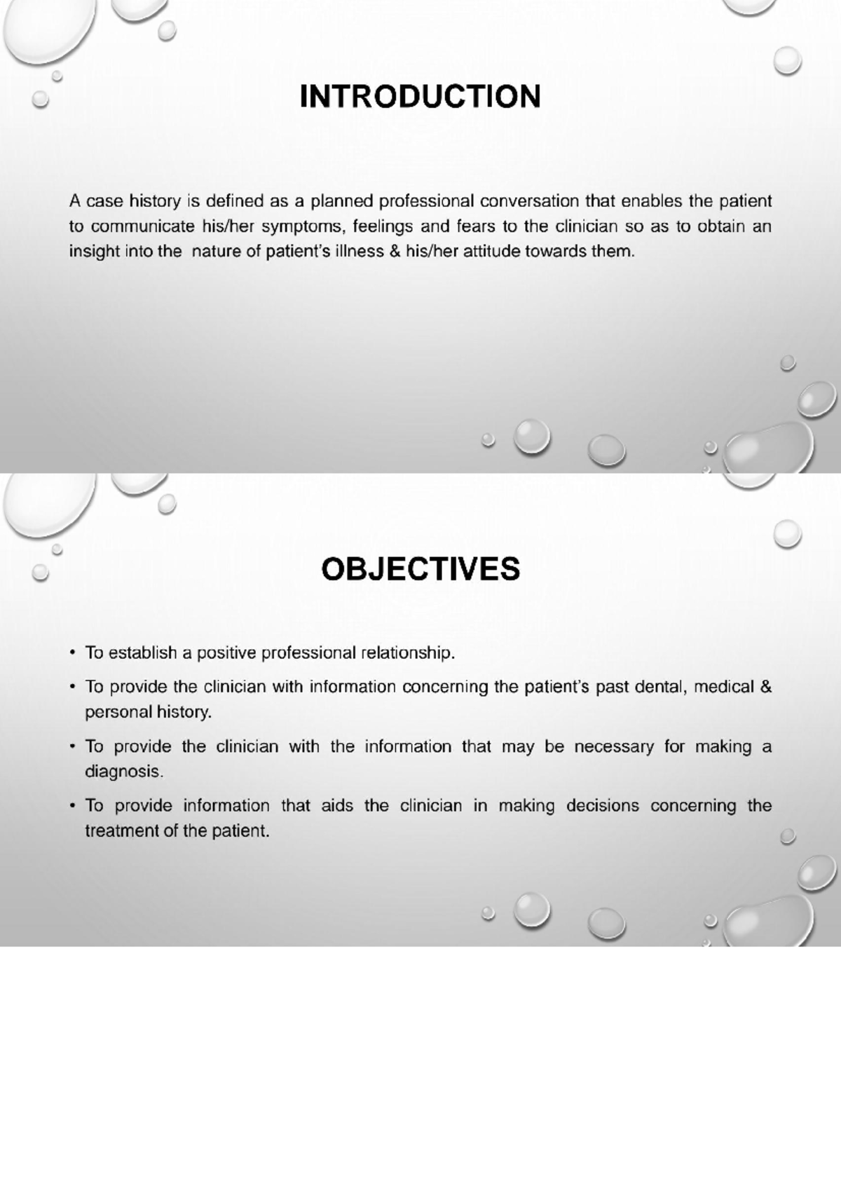 Taking Case History - Pharmacy - Studocu