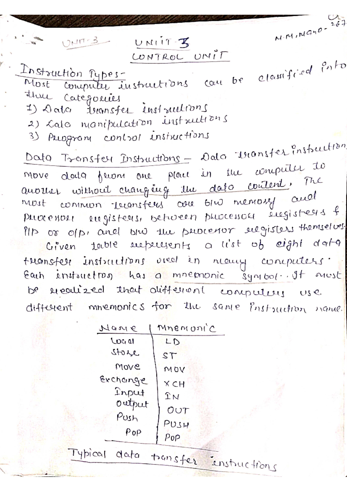 COA Notes...unit 3 part 1 - B.tech - Studocu