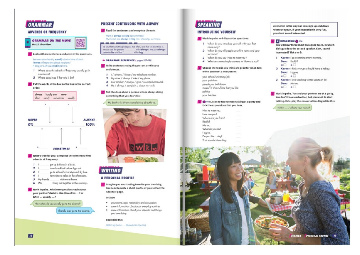 Open World B1 - Libro - GRAMMAR PRESENT CONTINUOUS WITH ALWAYS SPEAKING ...