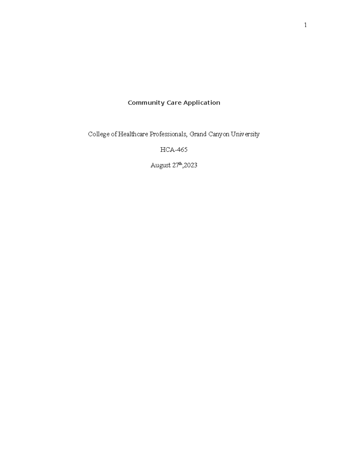 Community Care Application - Community Care Application College of ...