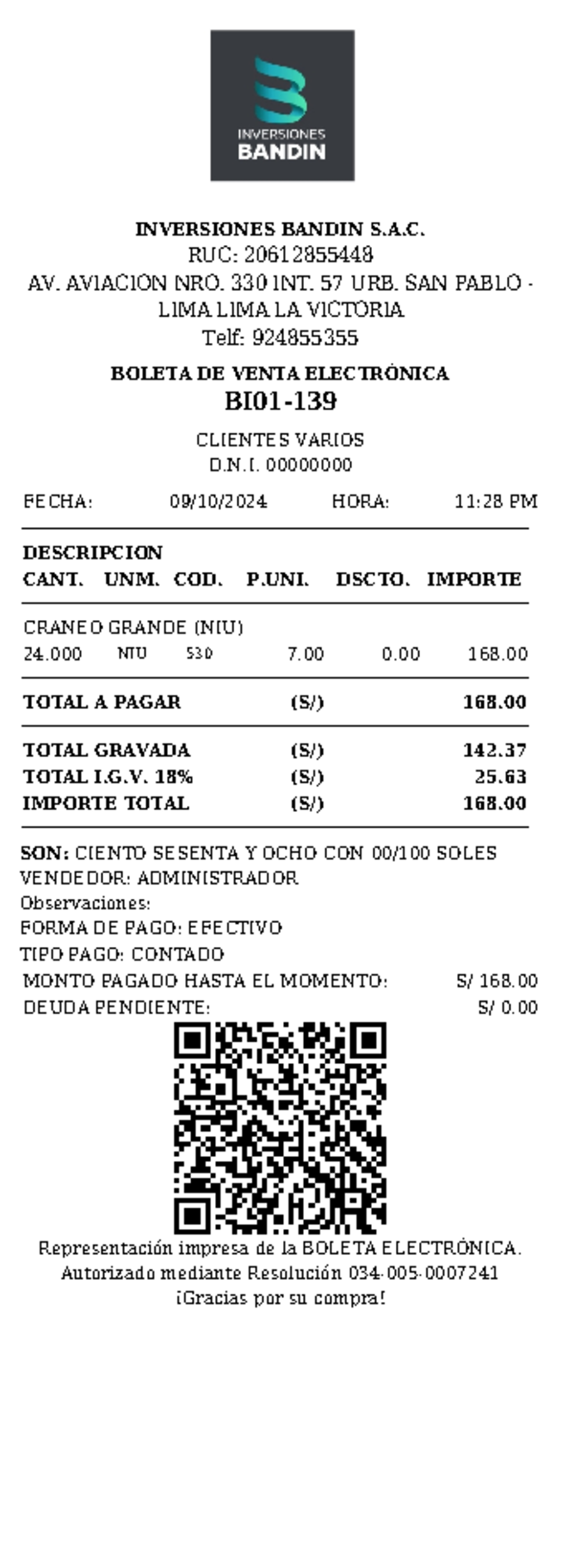 Doctemp - 2024-10-09T232857 - INVERSIONES BANDIN S.A. RUC: 20612855448 ...