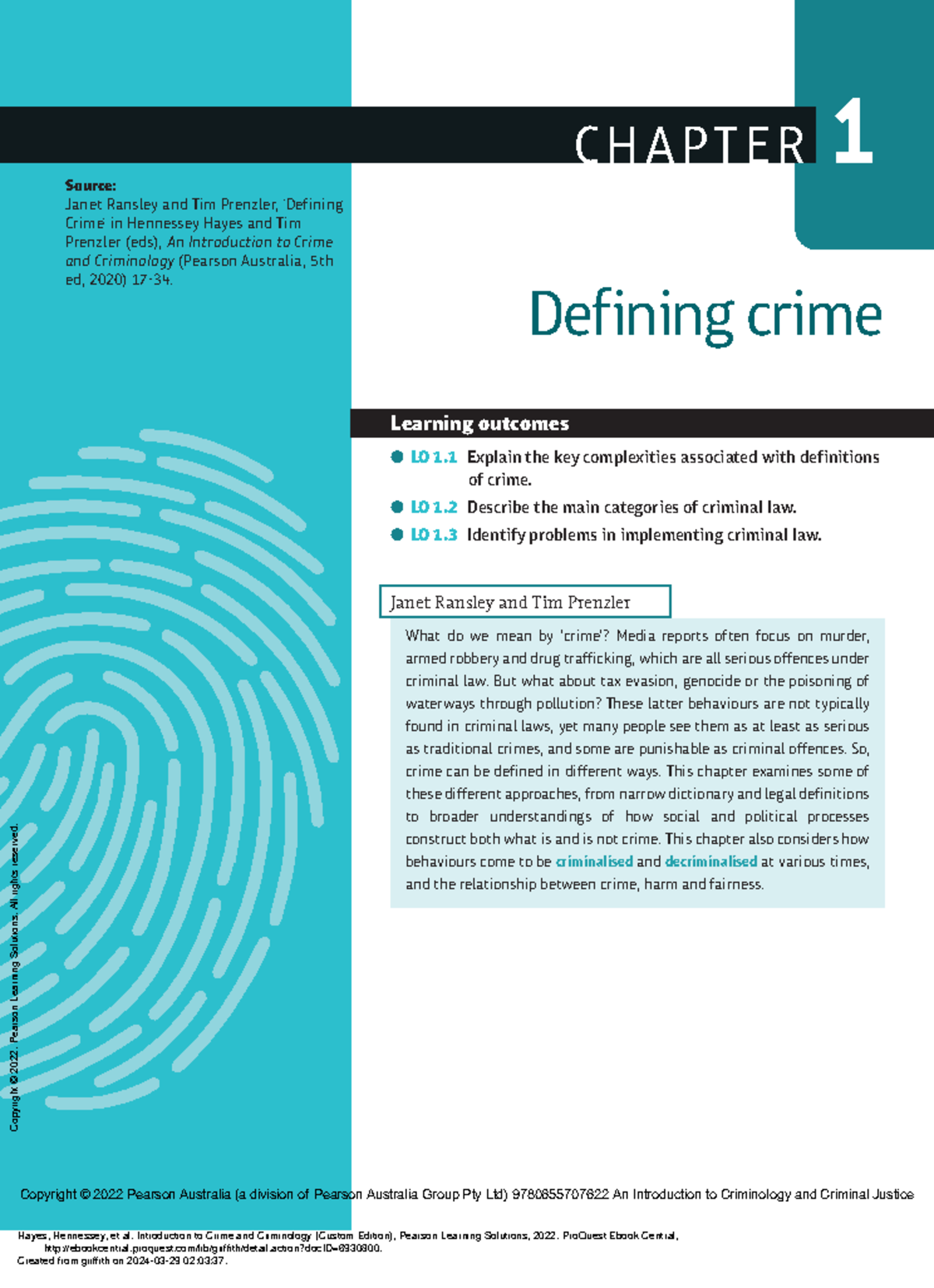 Intro to crim Ch 1 - textbook - What do we mean by ‘crime’? Media ...