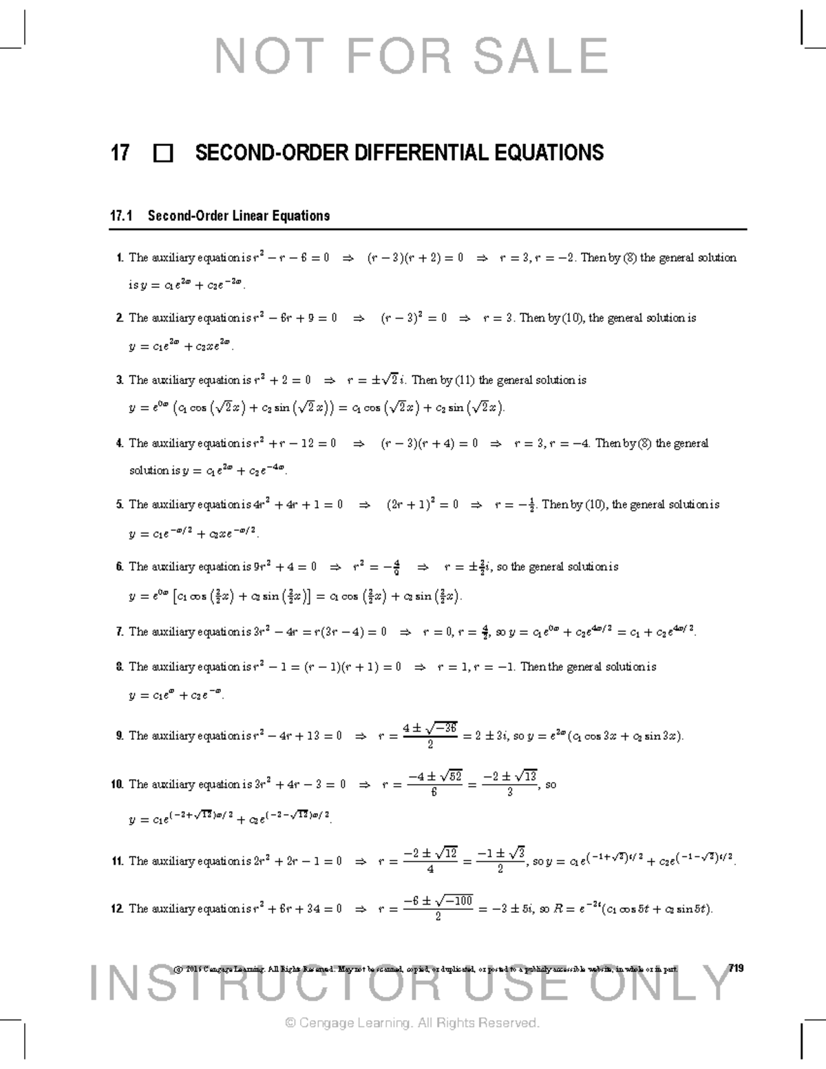 Chapter 17 - 17 SECOND-ORDER DIFFERENTIAL EQUATIONS 17 Second-Order ...
