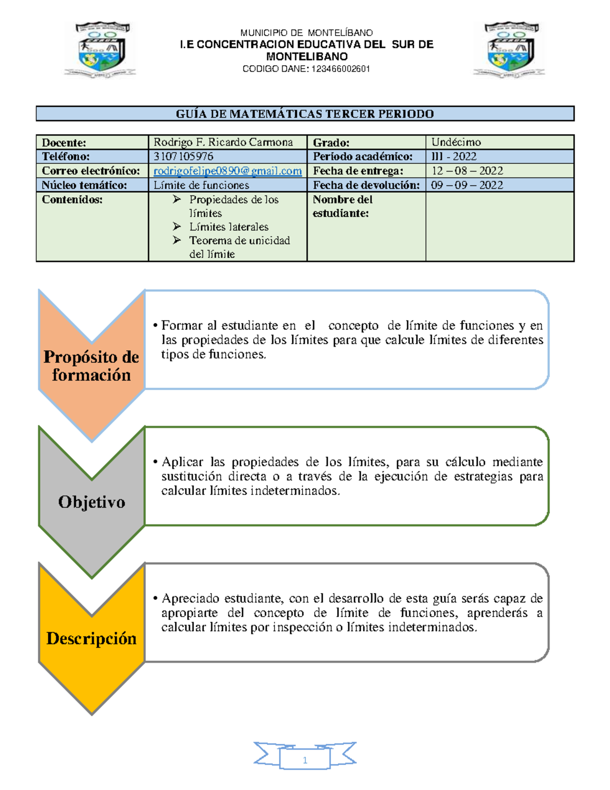 11mo Guía de matemáticas 3er periodo - I CONCENTRACION EDUCATIVA DEL ...