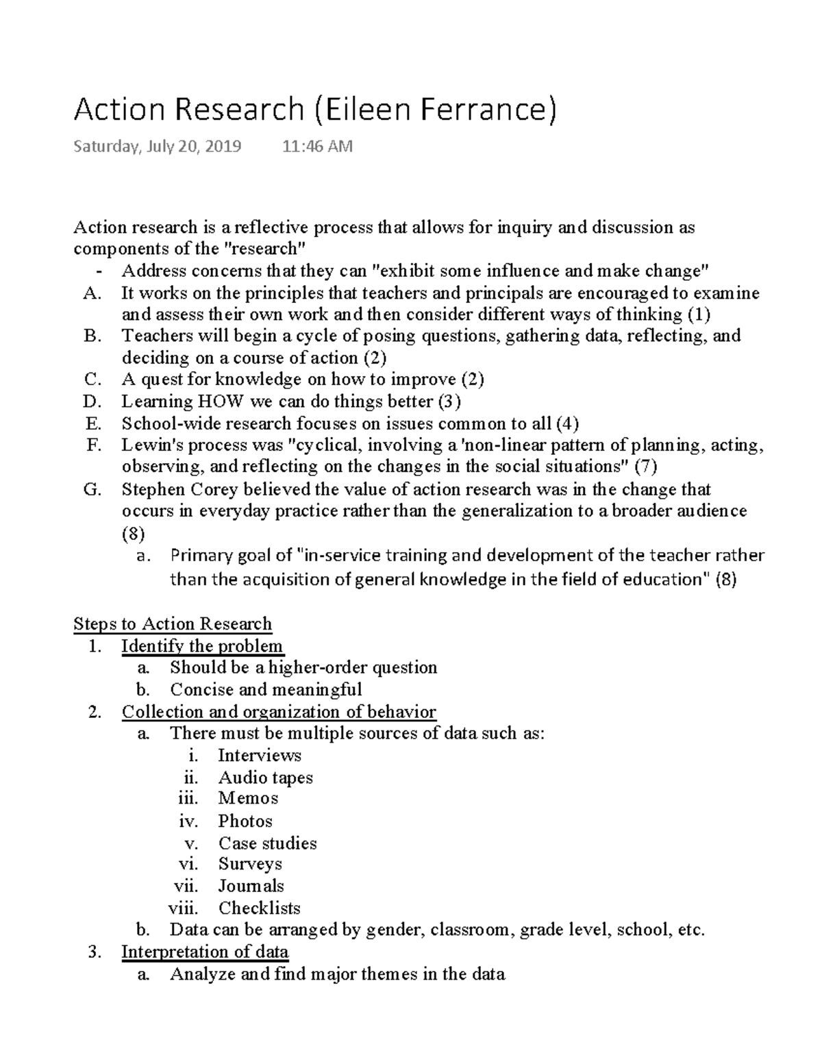 Action Research (Eileen Ferrance) - Warning: TT: undefined function: 32 ...