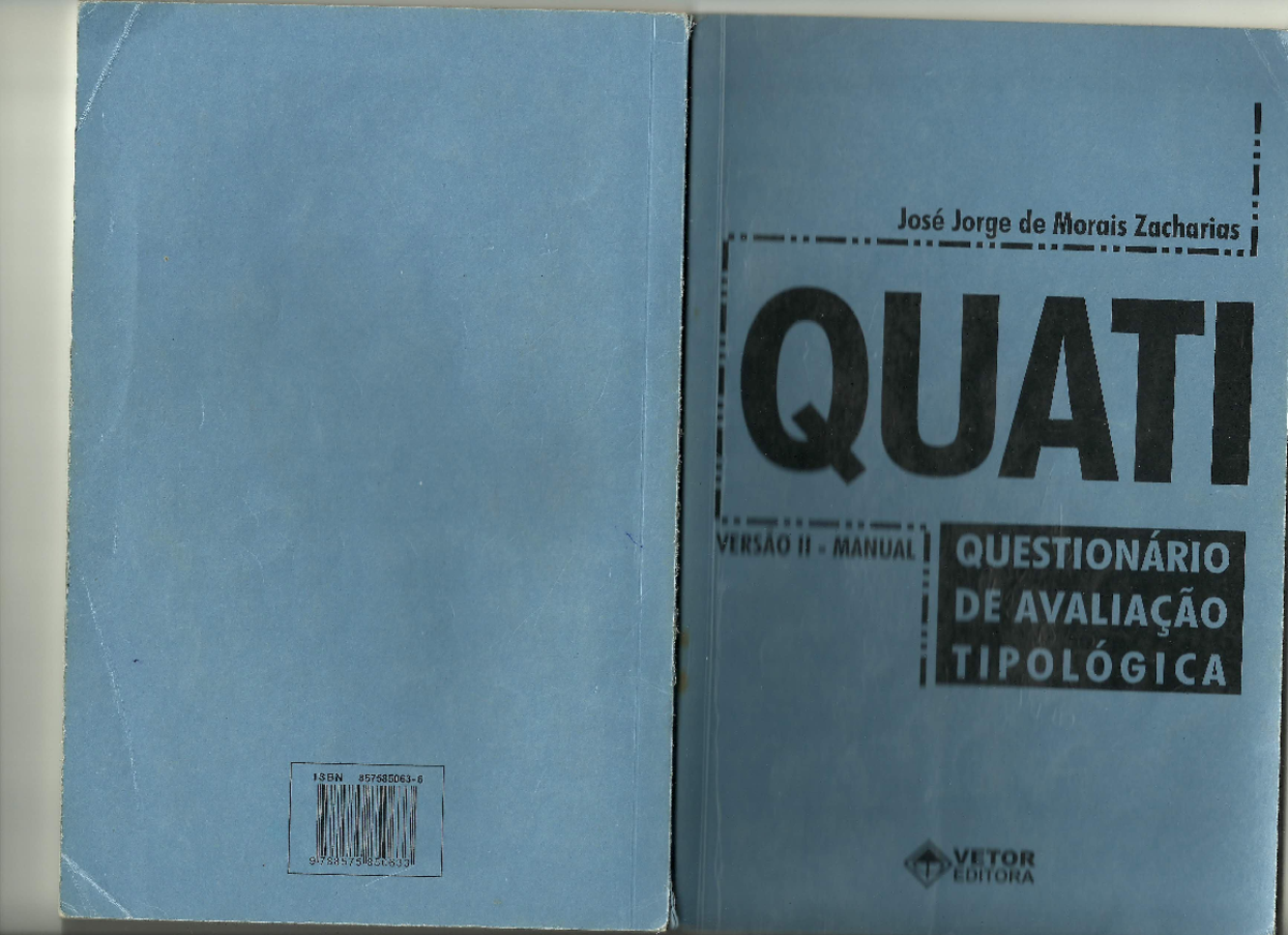 Quati Manual - Test - Psicologia da Educação II - Studocu
