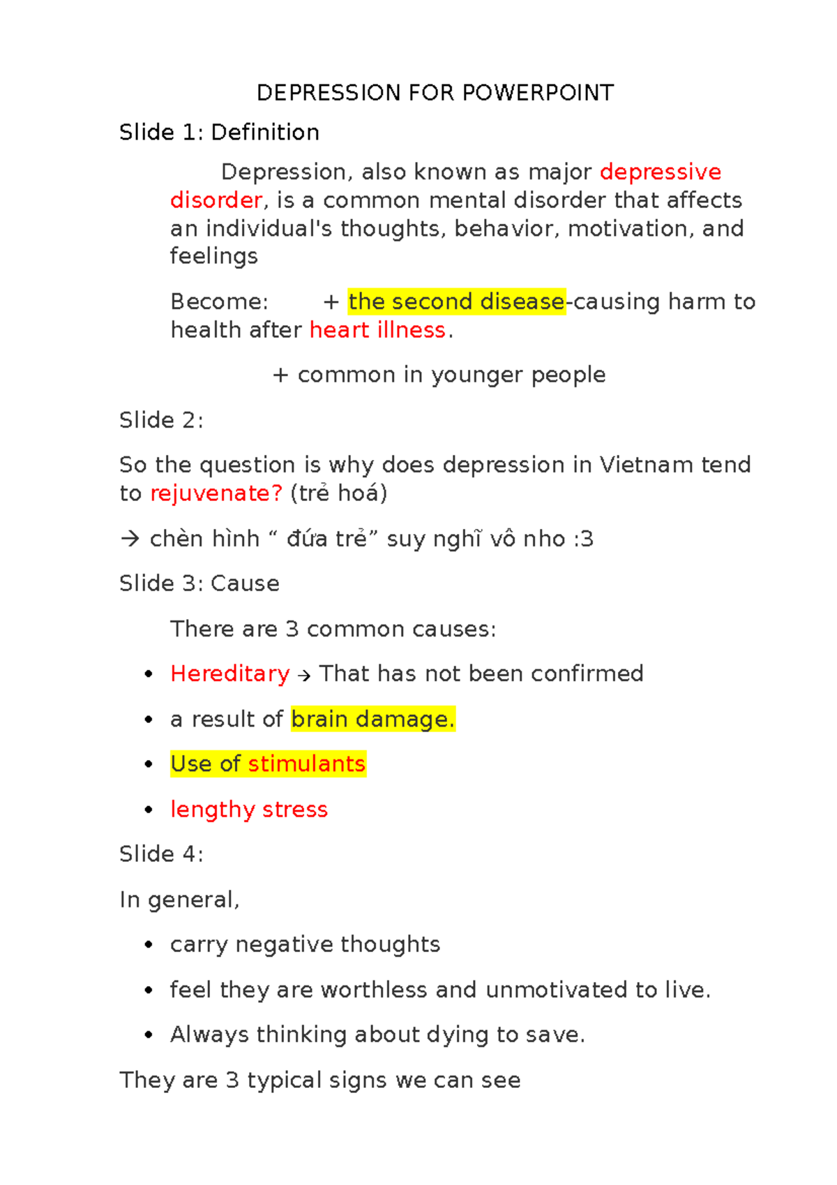Depression FOR Powerpoint - DEPRESSION FOR POWERPOINT Slide 1 ...