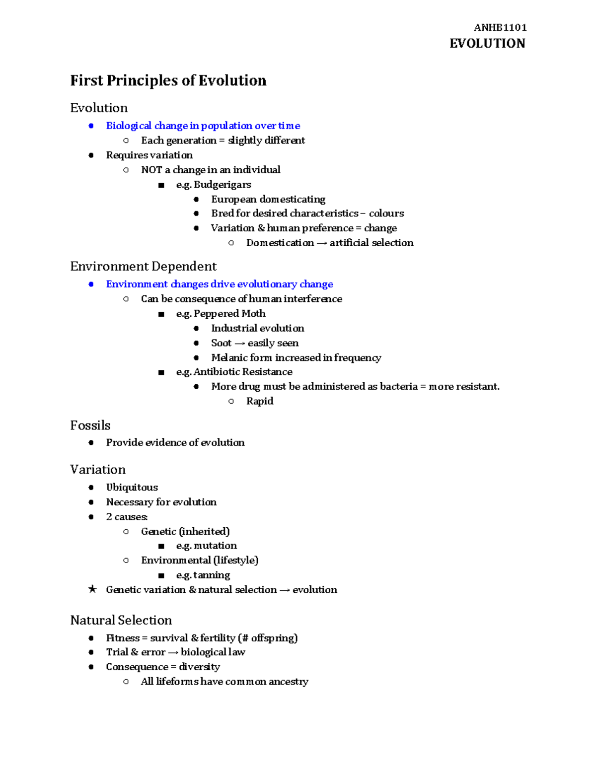 Summary - Lecture 1-4, Complete - A Detailed Summary Of The Evolution ...