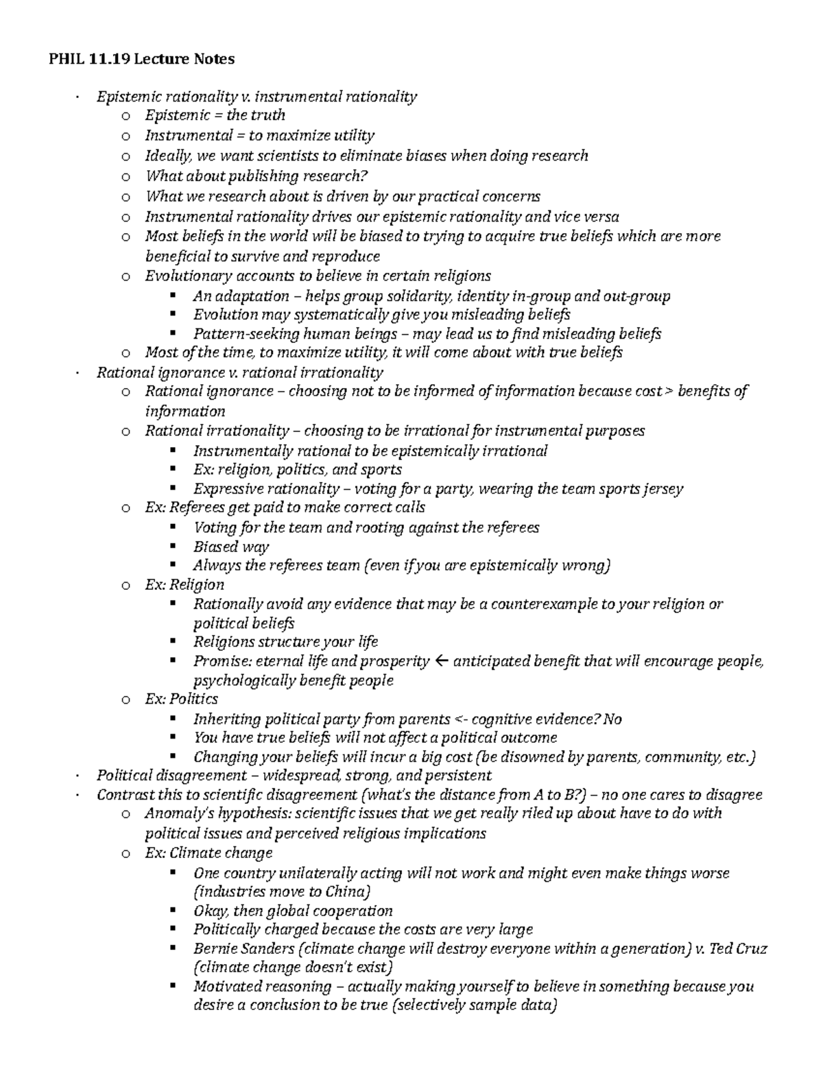PHIL 11.19 (L) - Prof. Jonathan Anomaly - PHIL 11 Lecture Notes ...