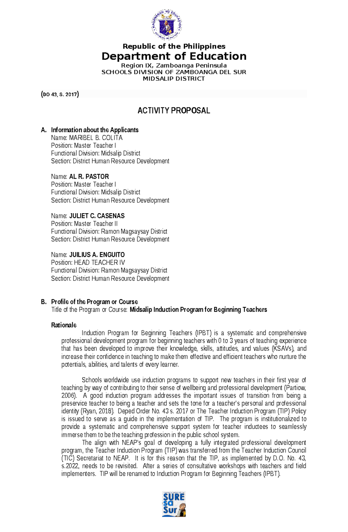 Activity-Proposal-for-IPBT-Mentors-Midsalip District - Department of ...