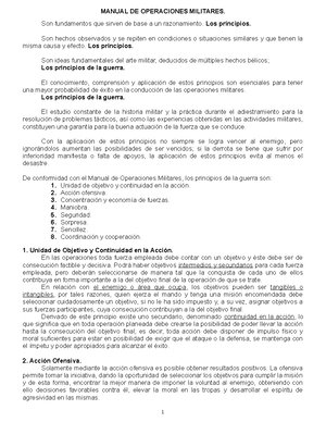 MOM- Malomi Preguntas - Manual de operaciones militares - MANUAL DE OPERACIONES MILITARES. Son ...