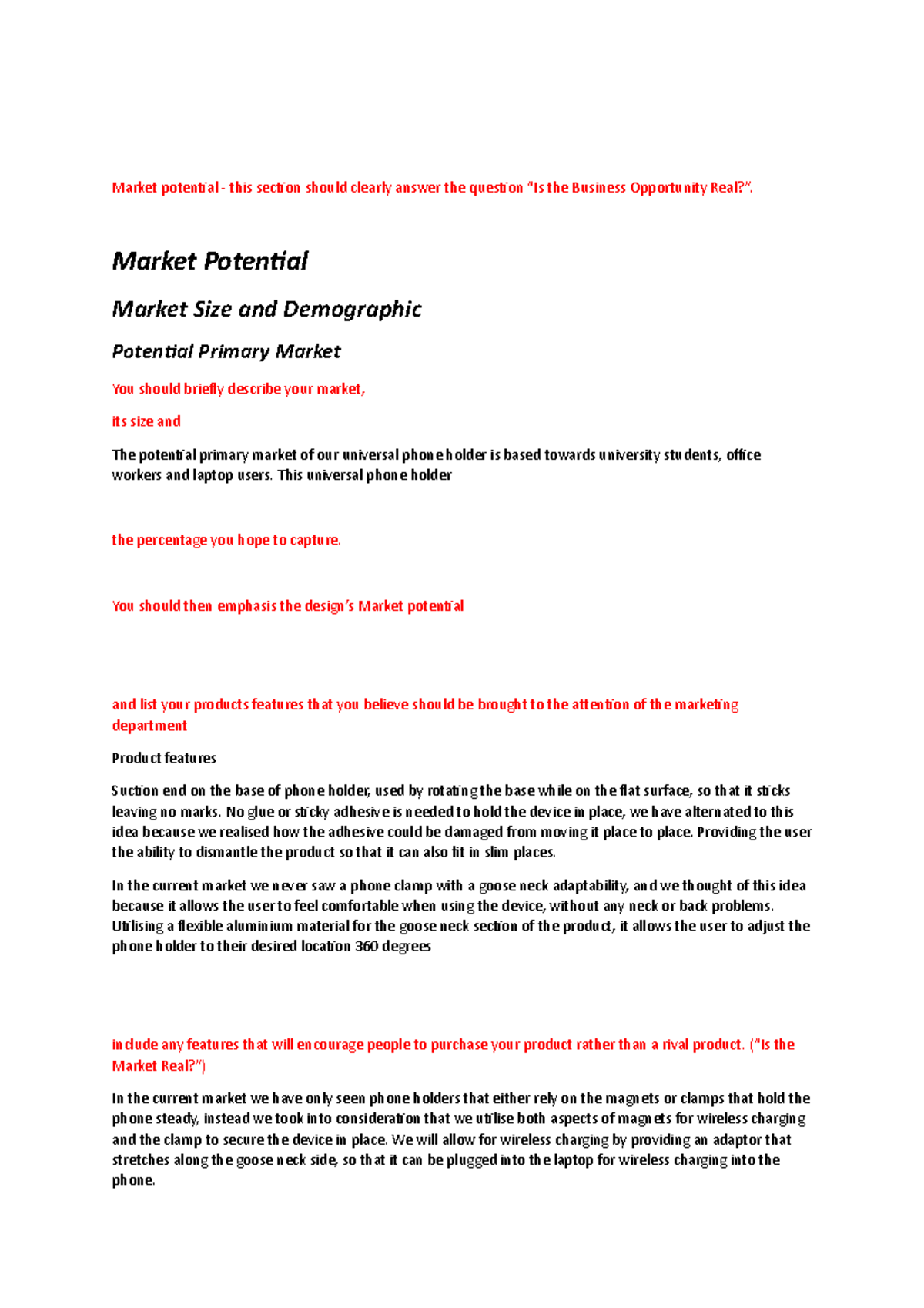 Market potential - Market Potential Market Size and Demographic ...