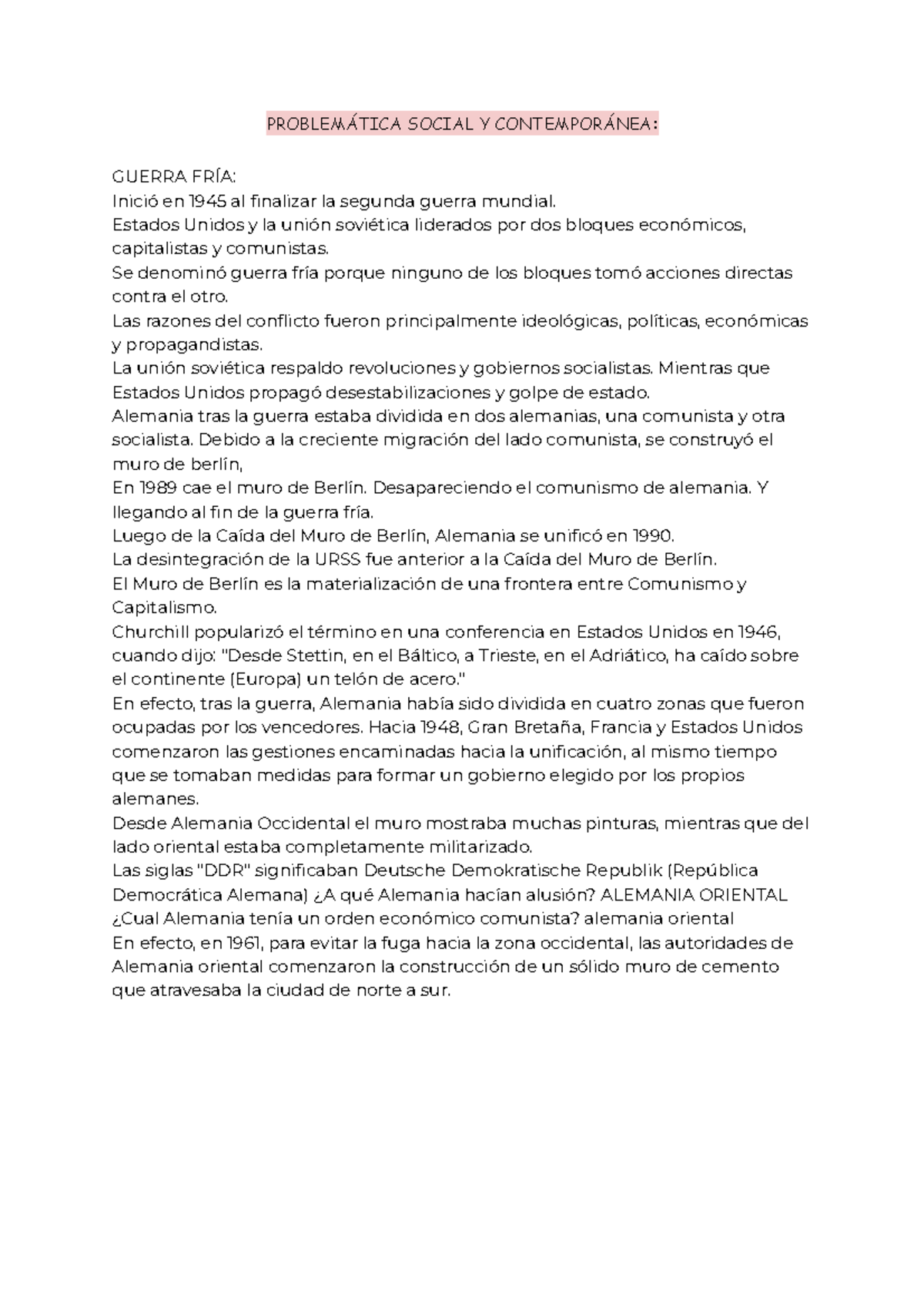 Resumen Problemática Social Y Contemporánea - PROBLEMÁTICA SOCIAL Y ...