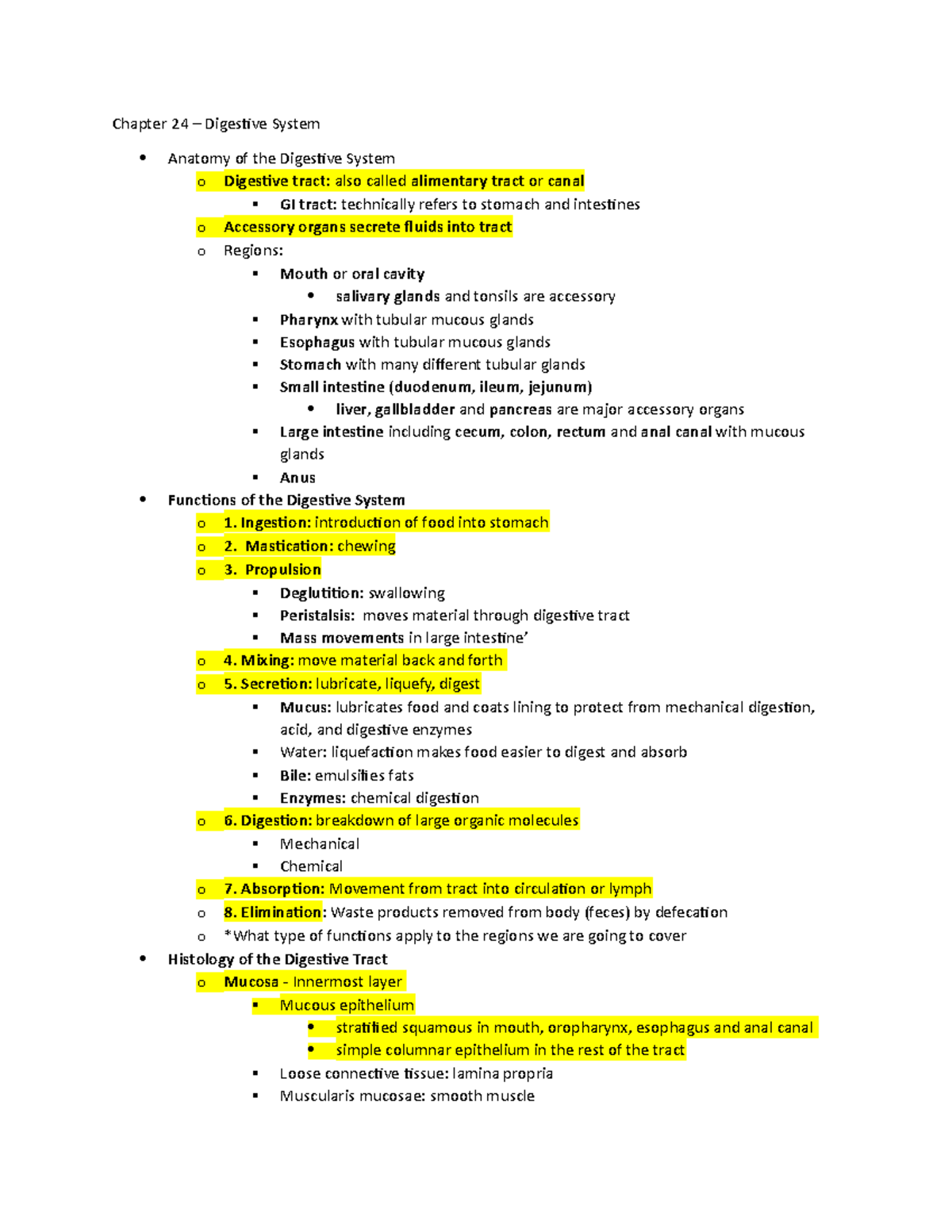 Chapter 24 - Digestive System pt. 2 - Chapter 24 – Digestive System ...