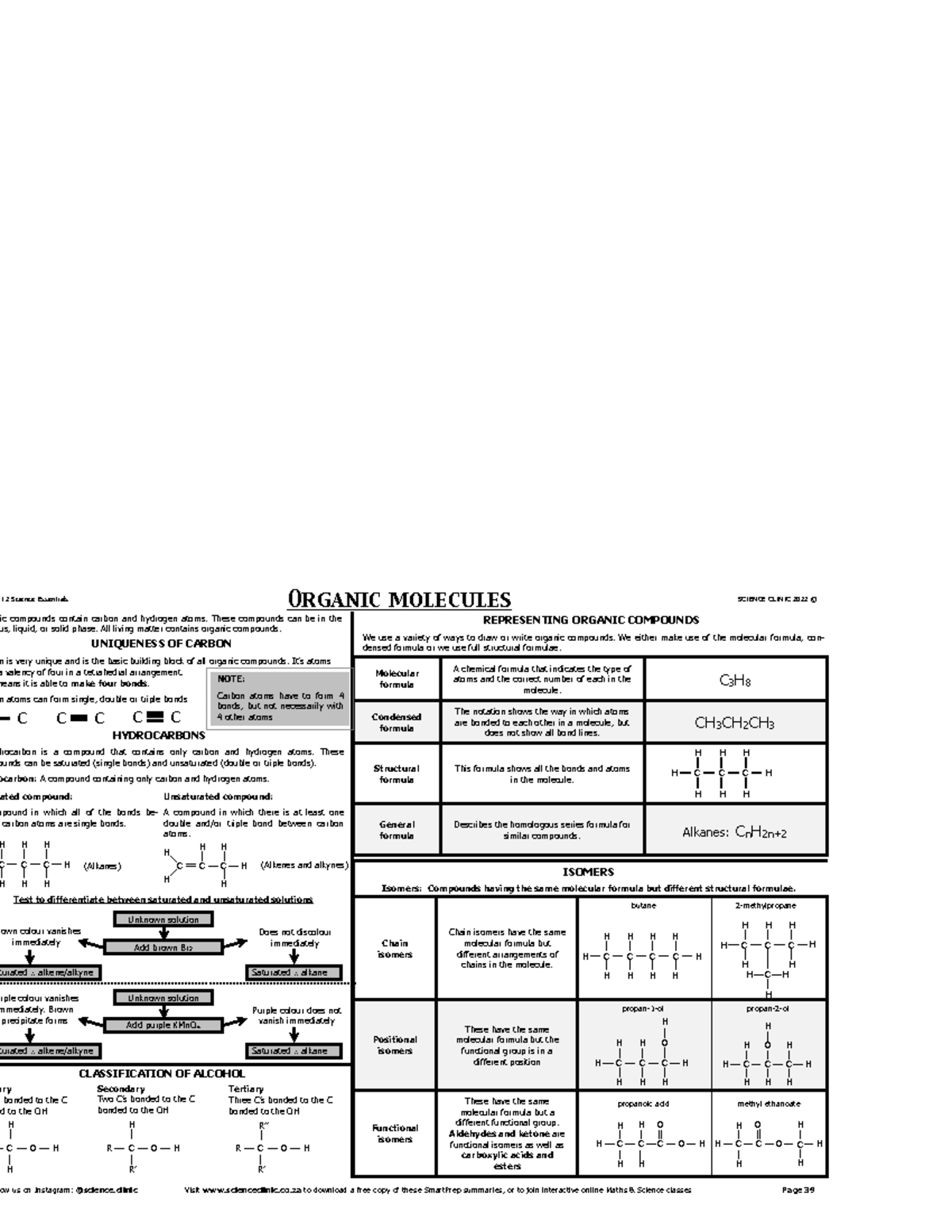 Scienceclinic Smartprep GR12 DBE ENG 2023 V4 - Organic molecules ...