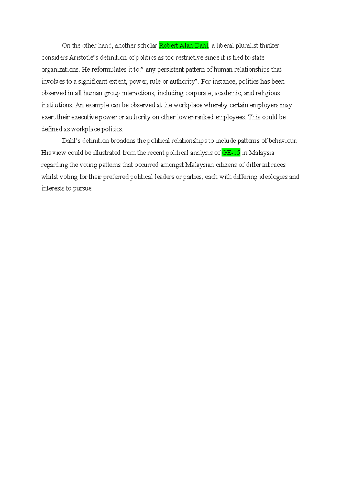 Definition 3 - On the other hand, another scholar Robert Alan Dahl, a ...