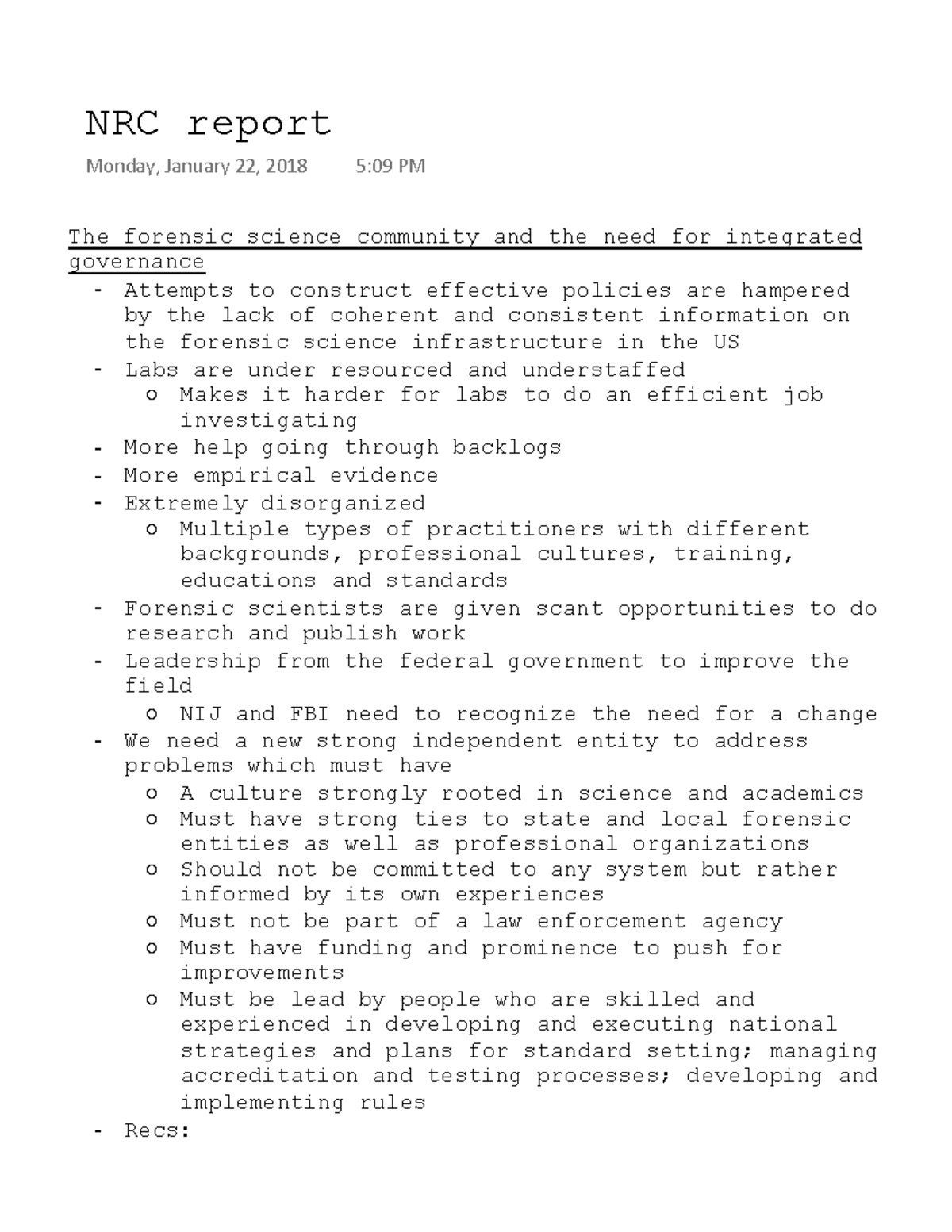NRC report - admission of forensic science evidence in litigation and ...