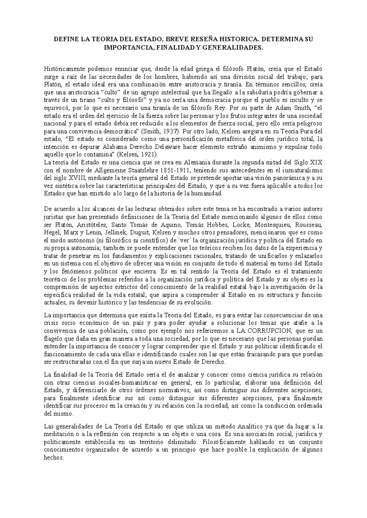 FORO 03 DE Junio QUE Teoria DEL Estado (tarea) - DEFINE LA TEORIA DEL ...