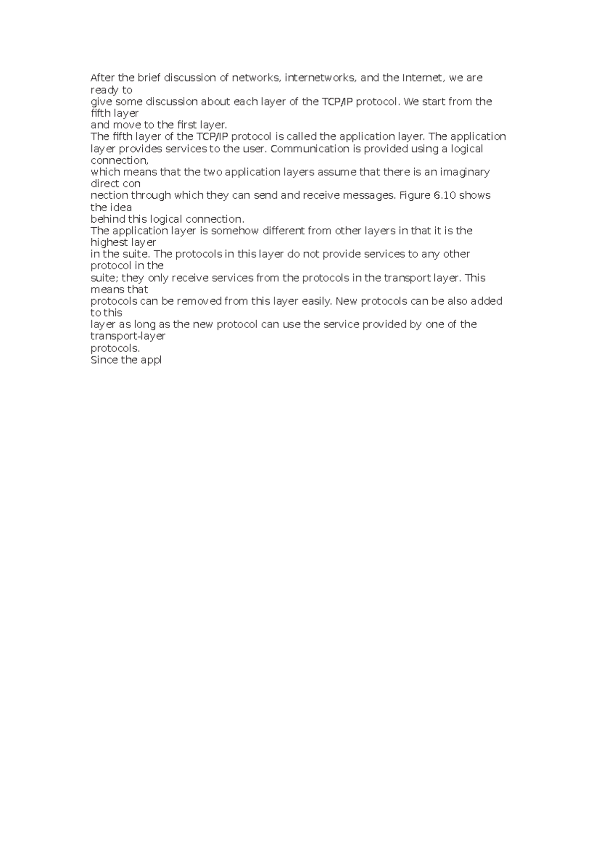 Aaassss - asf - After the brief discussion of networks, internetworks ...