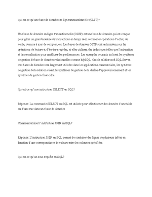 Sql-road map - SQL mindmap-Analyse de données - Using Indexes FROM ...