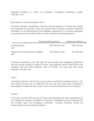 Illustrative-Case-IV - Illustrative Case IV: Target Costing MotorDrive ...